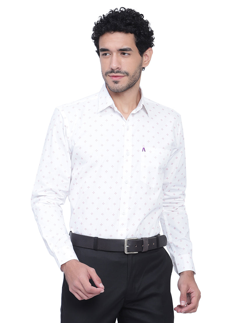 Men's Cotton Fabric Full Sleeve Maroon Print Shirt – Apektra